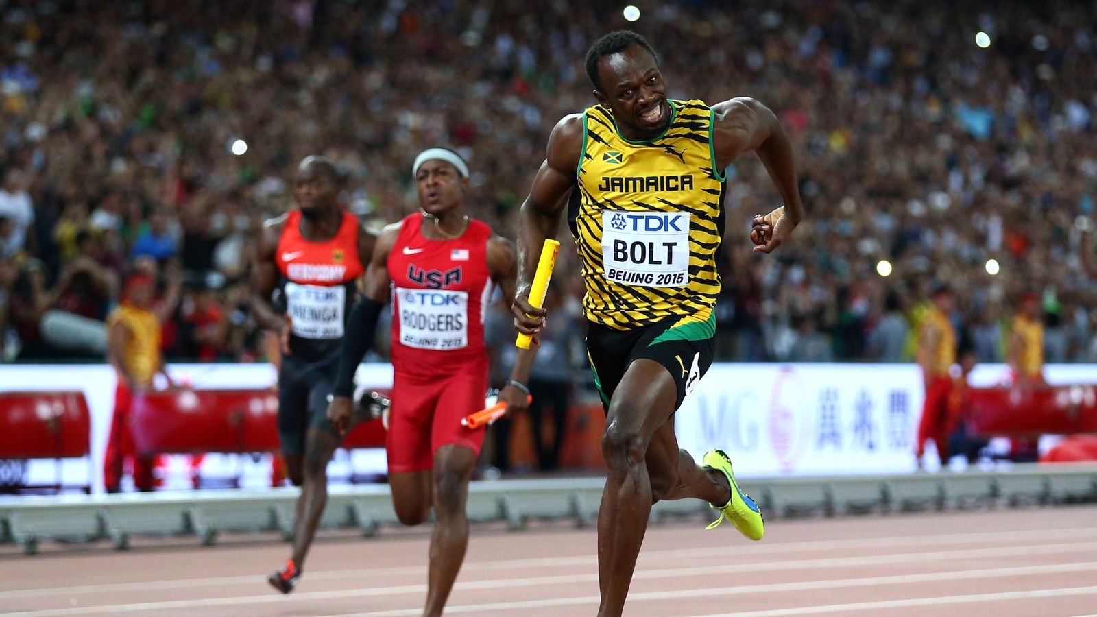 Usain Bolt claims third Beijing gold as Jamaica win 4x100m relay ...