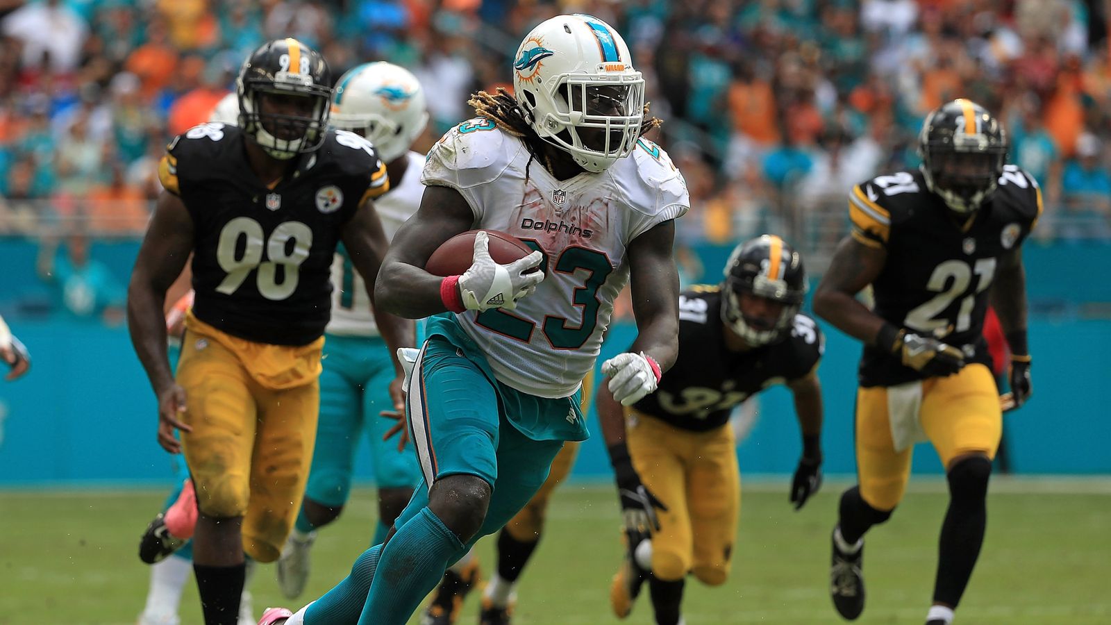 WATCH: Jay Ajayi makes his mark for Miami Dolphins | NFL News | Sky Sports
