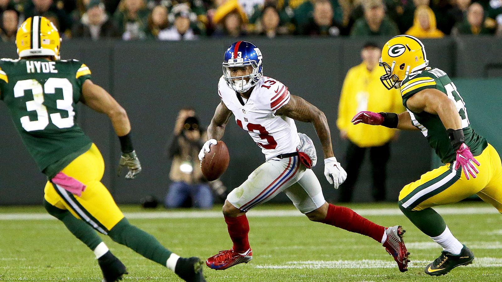 WATCH: Odell Beckham Jr hugs kicking net after scoring touchdown | NFL ...