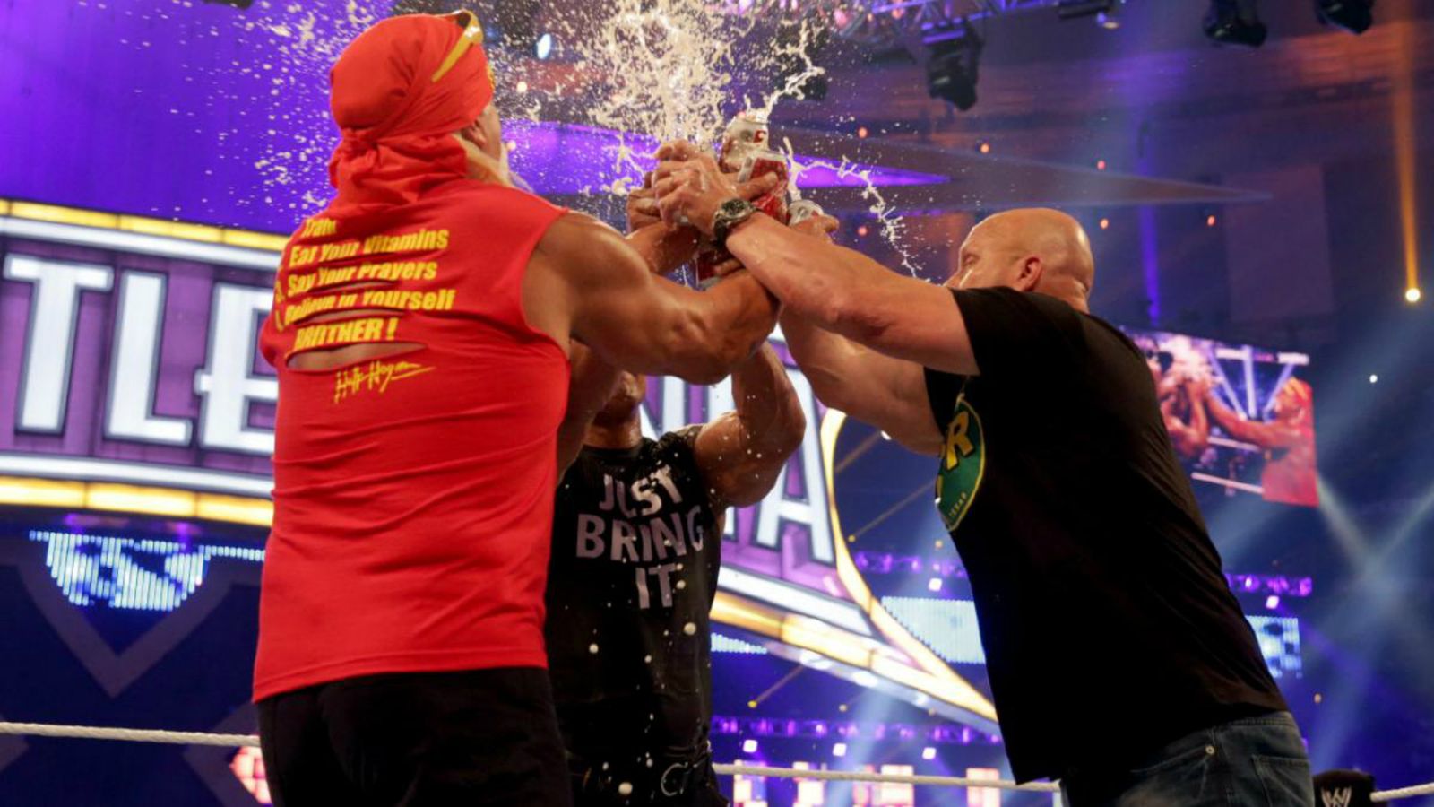 WrestleMania countdown: Steve Austin, The Rock and Hulk Hogan get it ... WrestleMania countdown: Steve Austin, The Rock and Hulk Hogan get it ...
