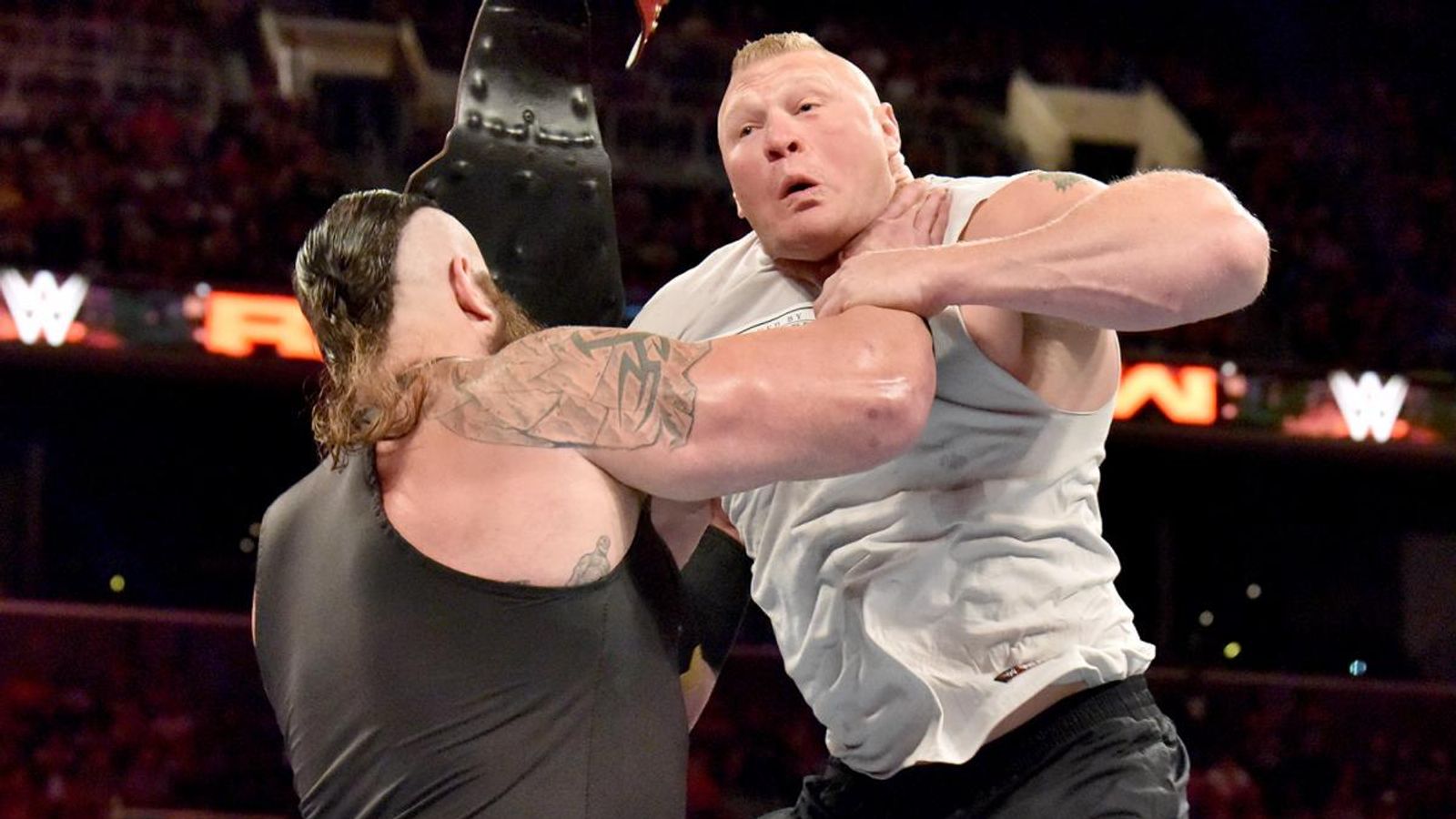 Braun Strowman attacks Brock Lesnar on WWE RAW | WWE News | Sky Sports