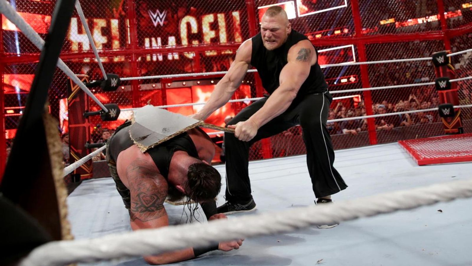Brock Lesnar invades Hell In A Cell in controversial finish to main ...