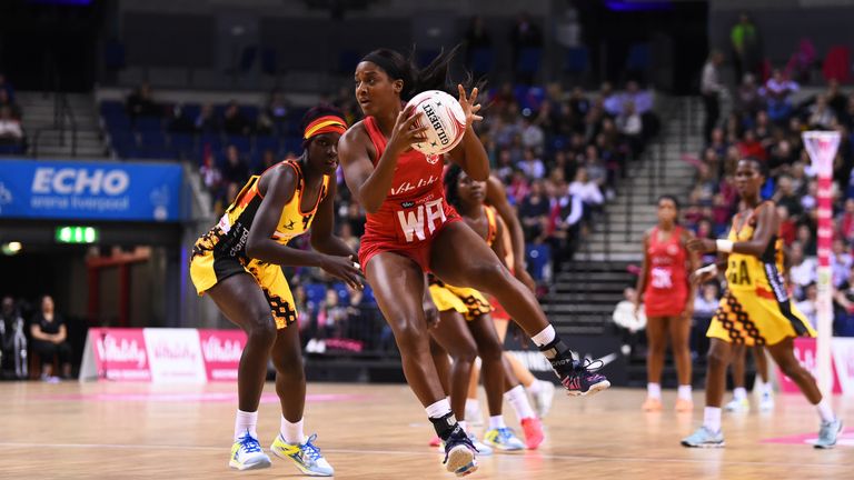 England Roses complete series win against Uganda She Cranes | Netball ...