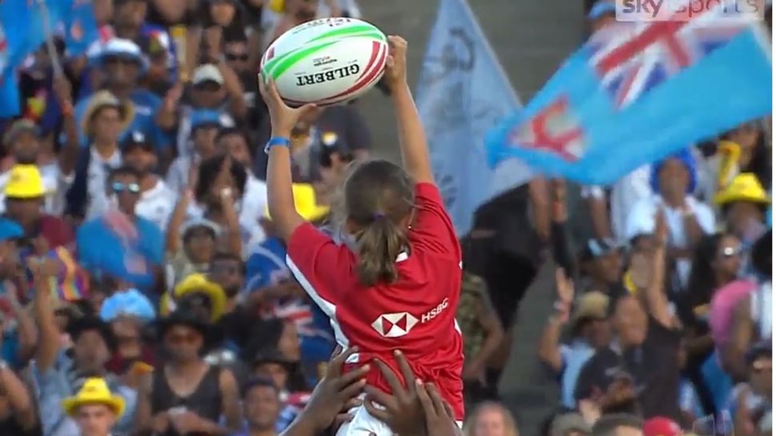 WATCH: Fiji players lift ball girl ahead of cup final at Hamilton ...